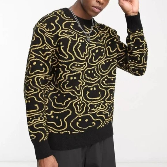 Wesc | Sweaters | Wesc Leon Warp Smiley Unisex Sweater | Poshmark